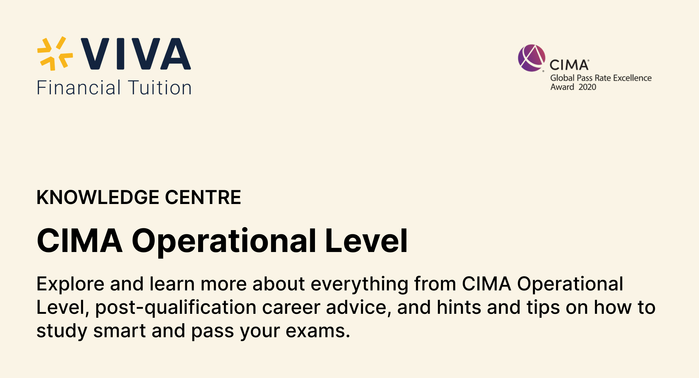 Knowledge Centre | CIMA Operational Level